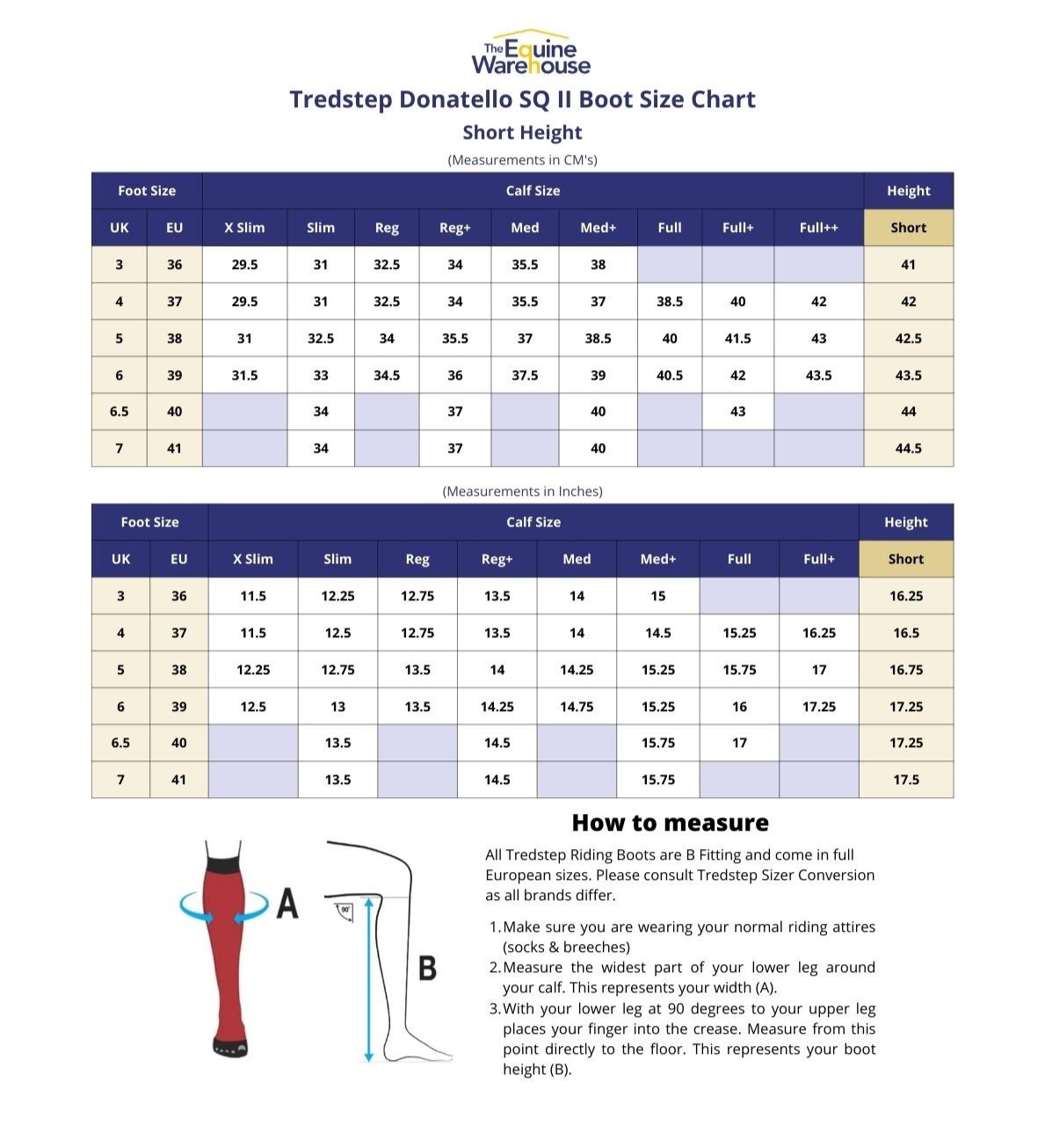 Tredstep DONATELLO SQII FIELD - Short Height: Calf Medium Plus