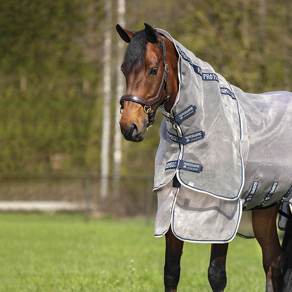 Horseware Rambo Rambo Protector Neck Cover - Silver/Navy/White/Beige